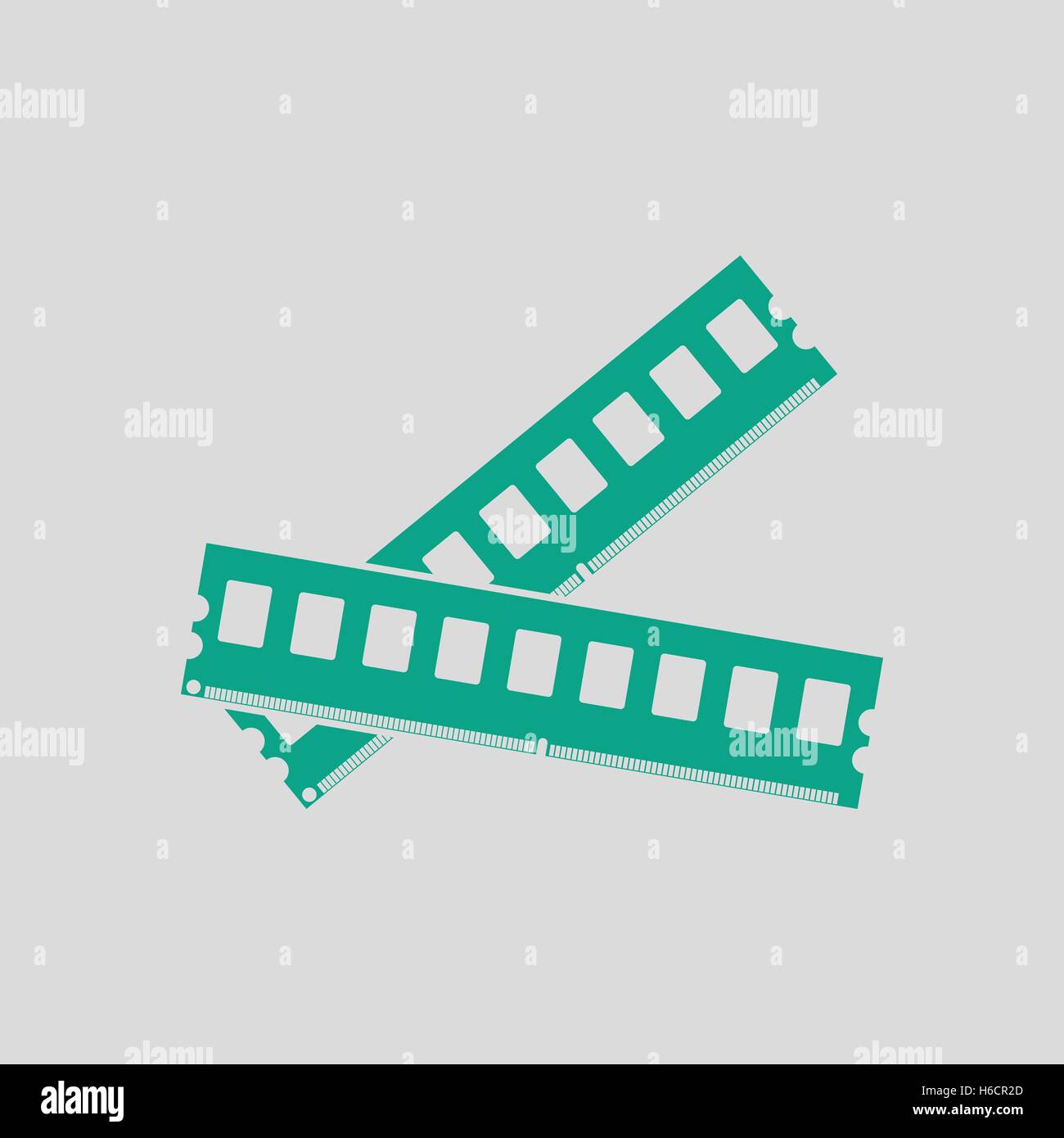 Computer memory icon. Gray background with green. Vector illustration ...