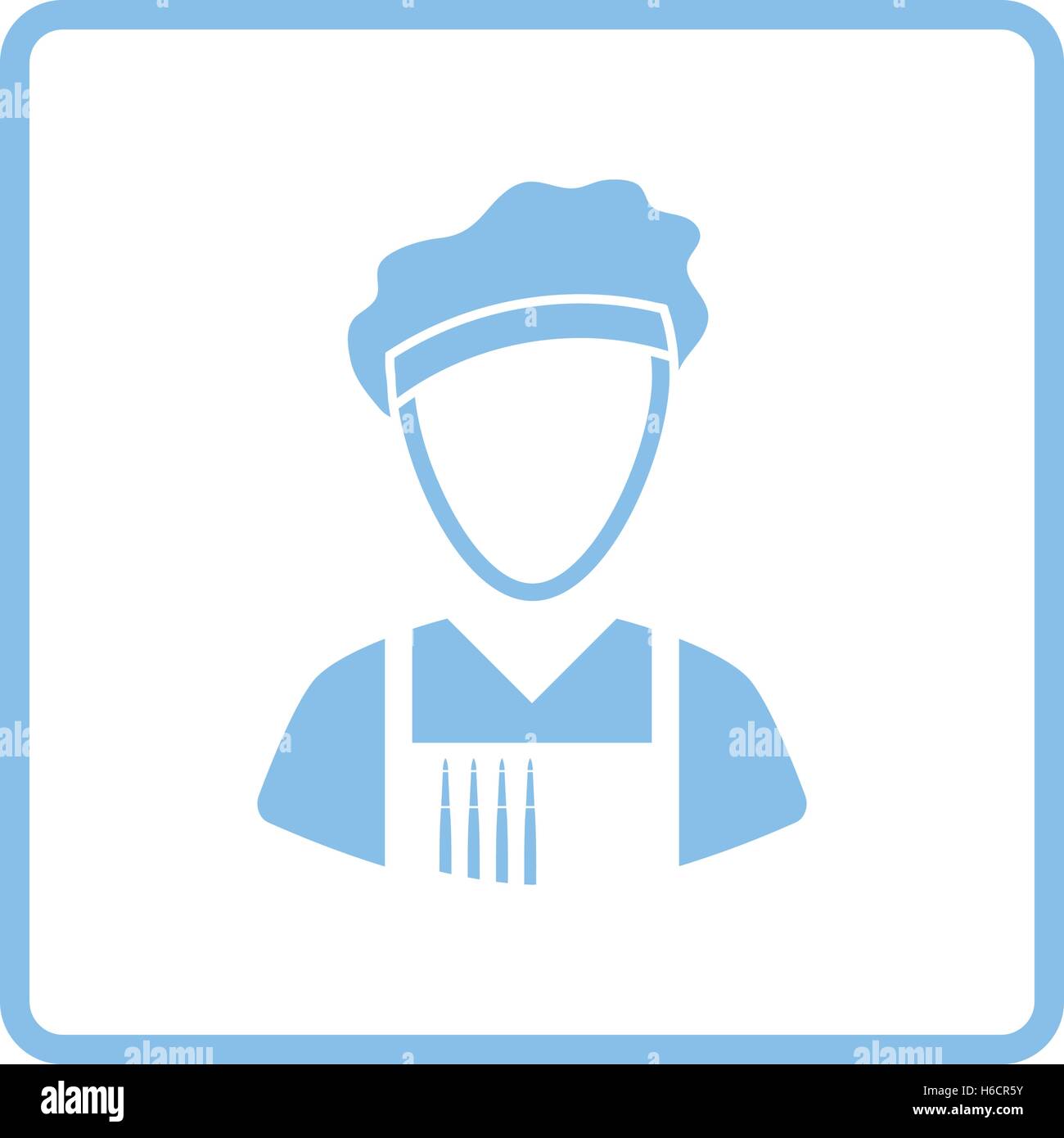 Artist icon. Blue frame design. Vector illustration Stock Vector Image ...