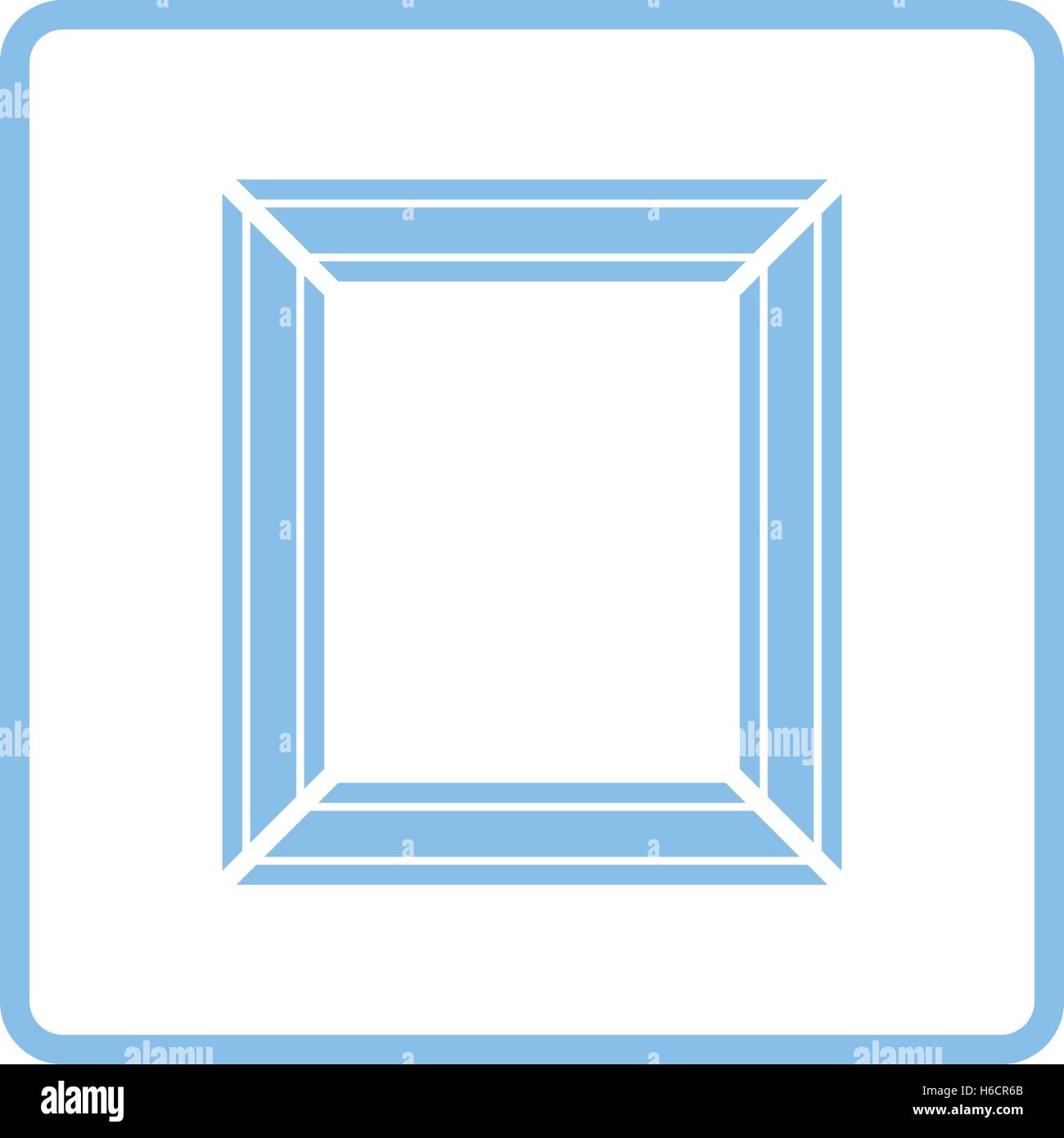 Picture frame icon. Blue frame design. Vector illustration Stock Vector ...