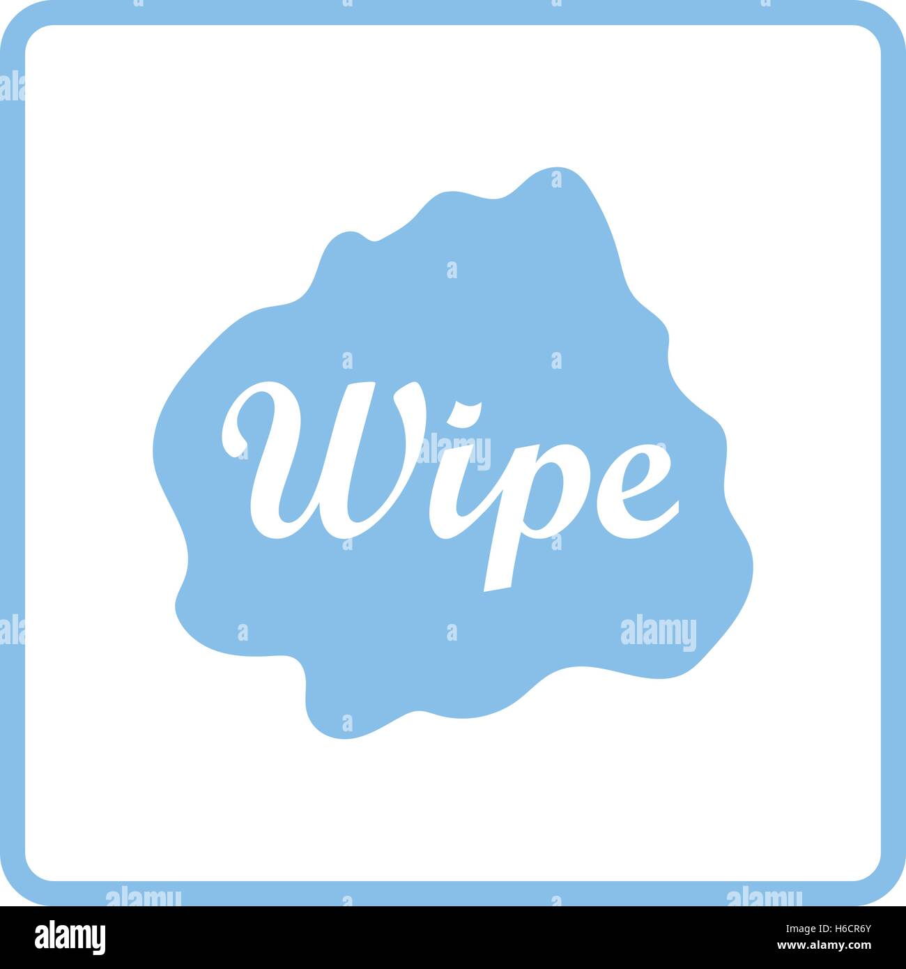 Wipe cloth icon. Blue frame design. Vector illustration Stock Vector ...