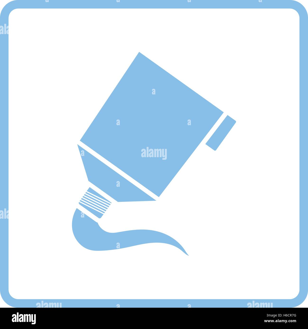 Paint tube icon. Blue frame design. Vector illustration Stock Vector ...
