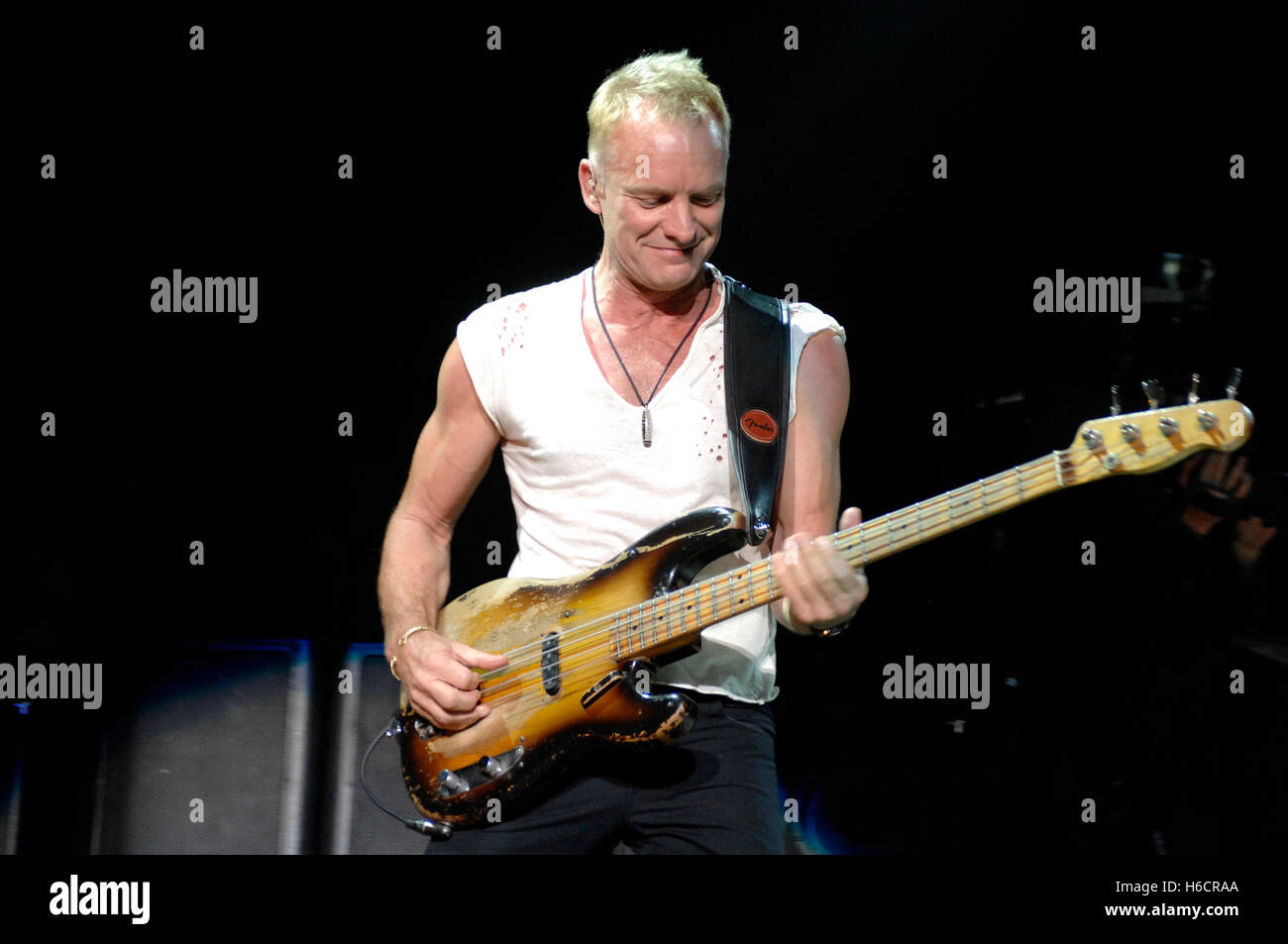 The Police performing live at Madison Square Garden in New York City on ...