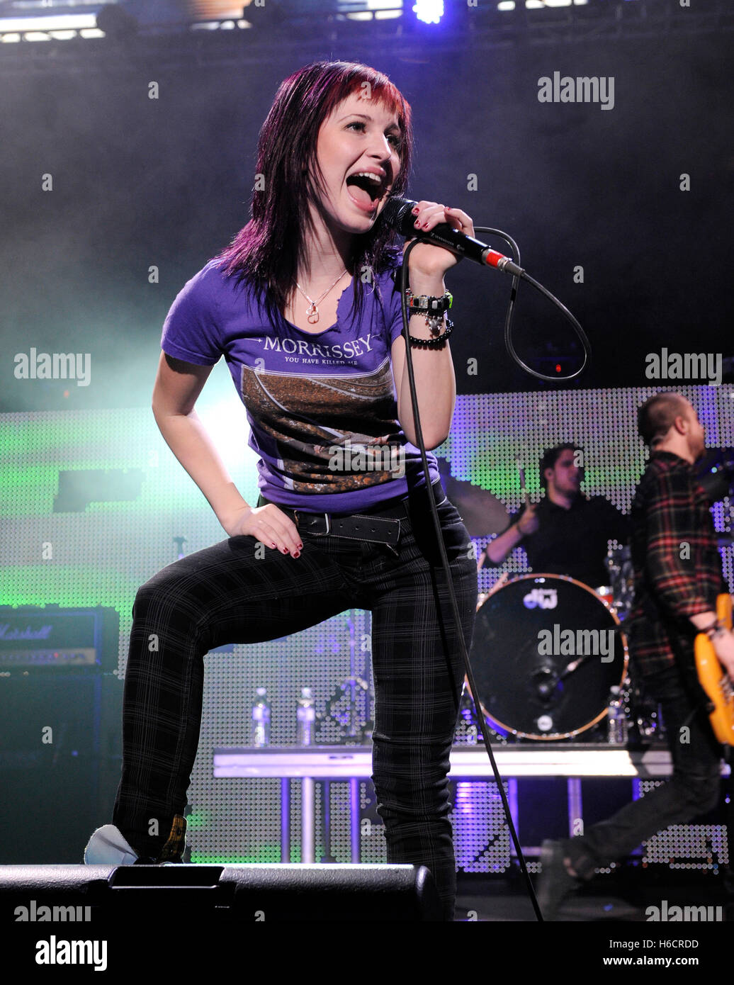 Paramore (Hayley Williams pictured) performing live at Z100's Jingle ...