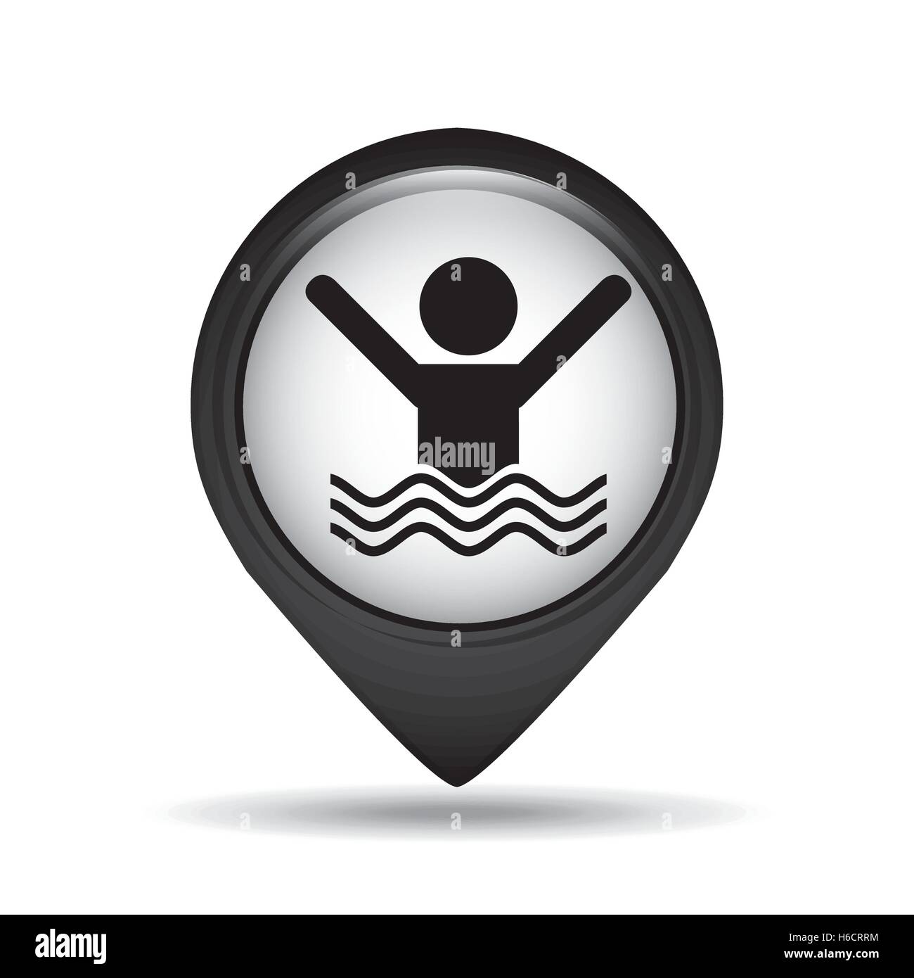 Swimming label badge logo icon Stock Vector Images - Alamy