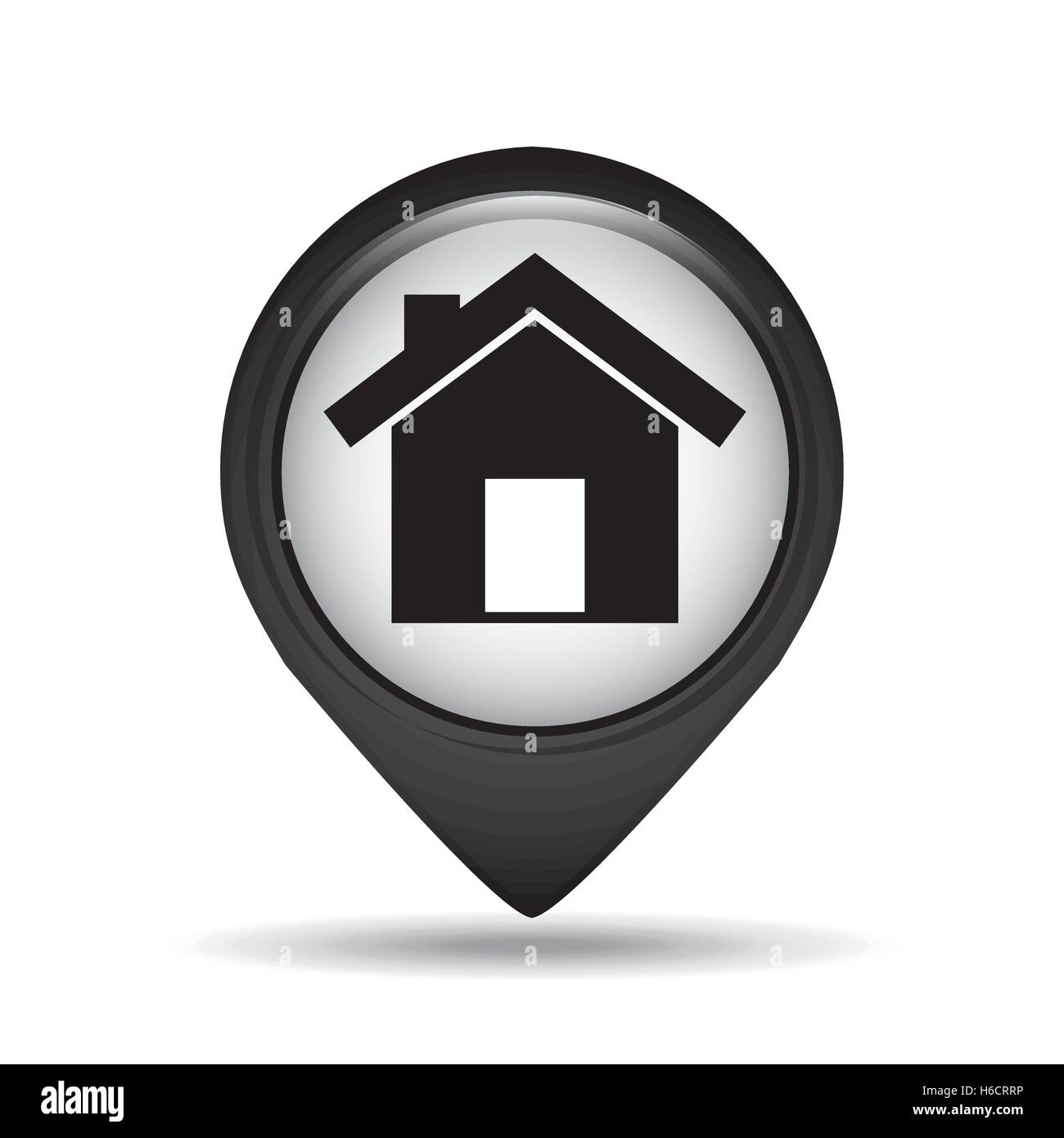 house shape icon in round shape, vector illustration Stock Vector Image ...