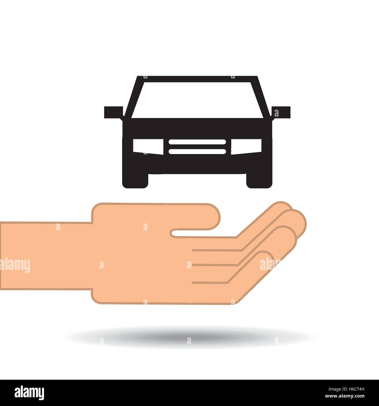 hand holding car vehicle design vector illustration eps 10 Stock Vector ...