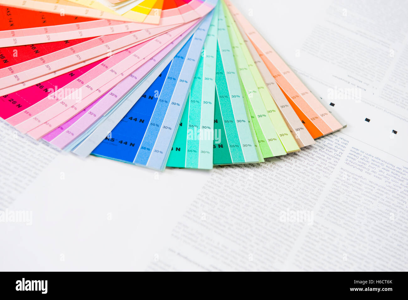 Colour samples, printing industry Stock Photo - Alamy