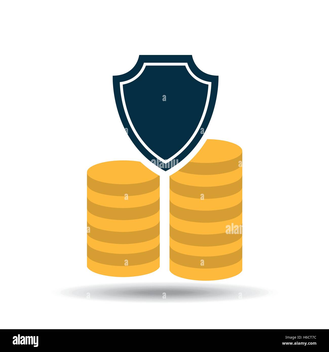 insurance currency money coin icon design vector illustration Stock ...