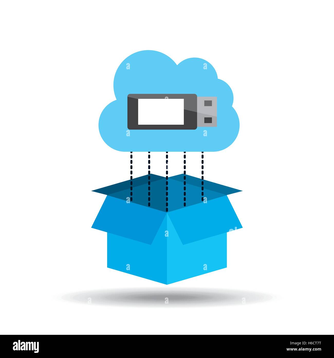 usb cloud technology connection design icon vector illustration Stock ...