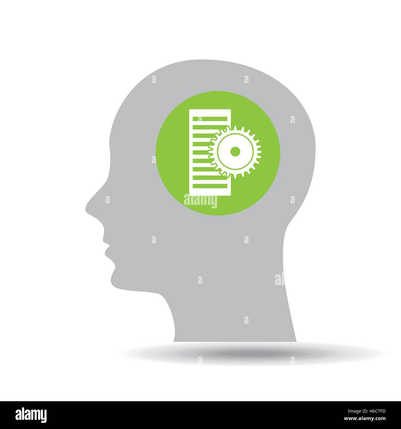 silhouette head technical work icon graphic vector illustration eps 10 ...