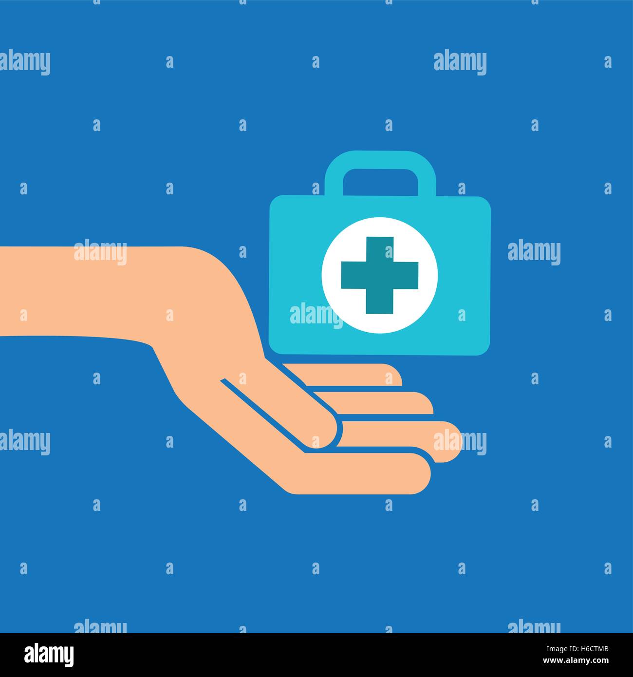 hands with kit first aid emergency icon vector illustration eps 10 ...