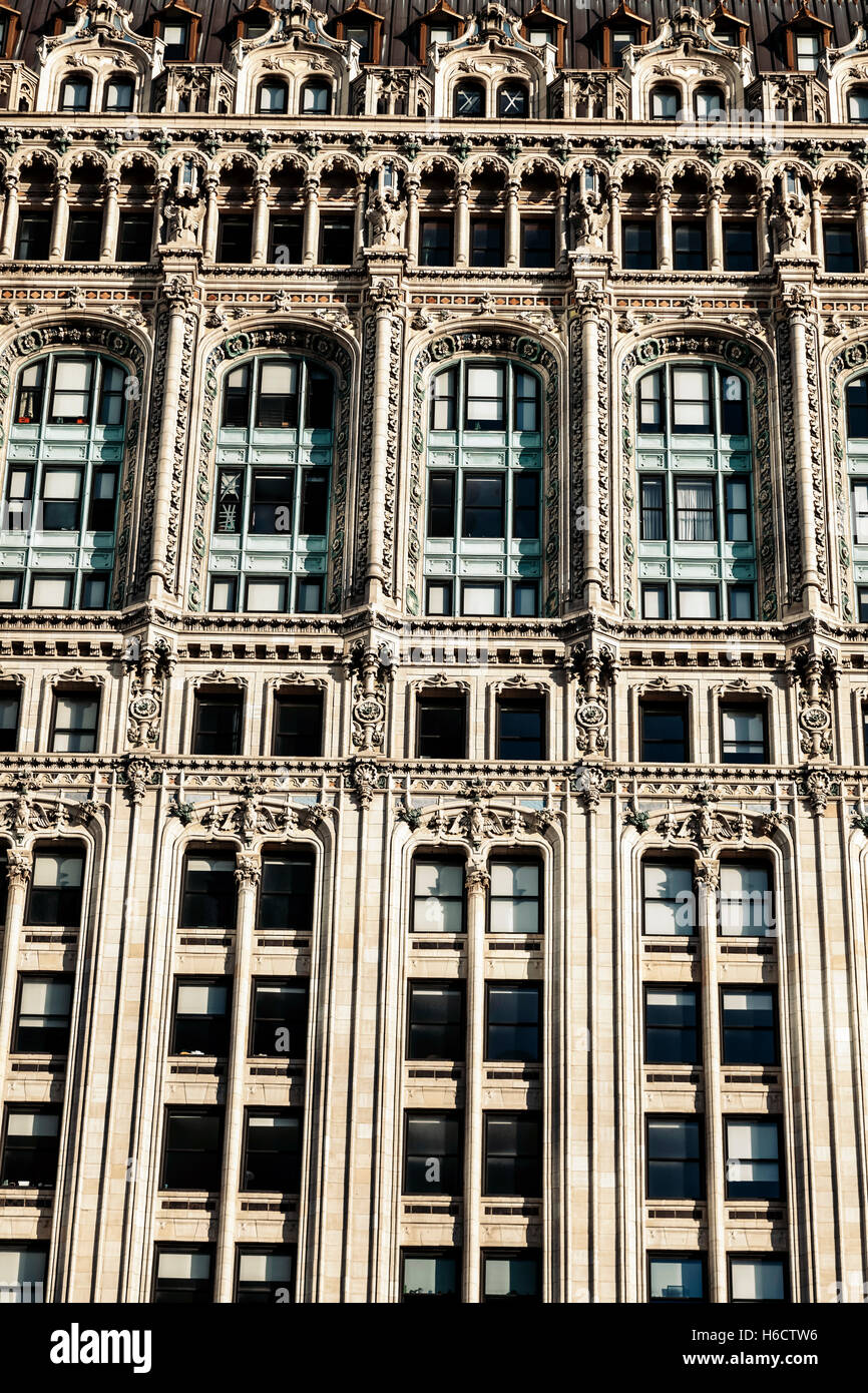A large apartment building is filling the frame with its windows Stock ...