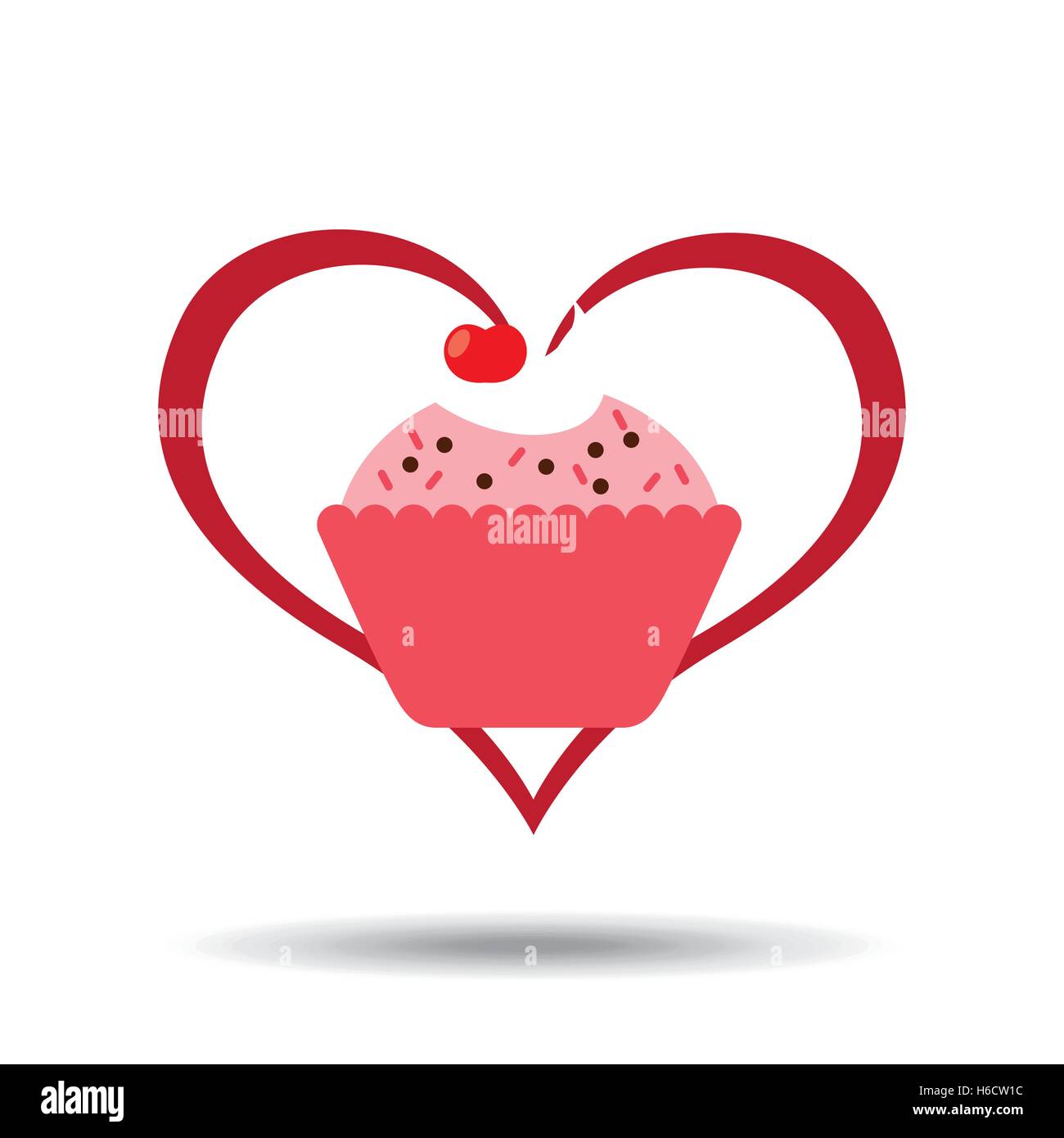 Red velvet cake Stock Vector Images - Alamy