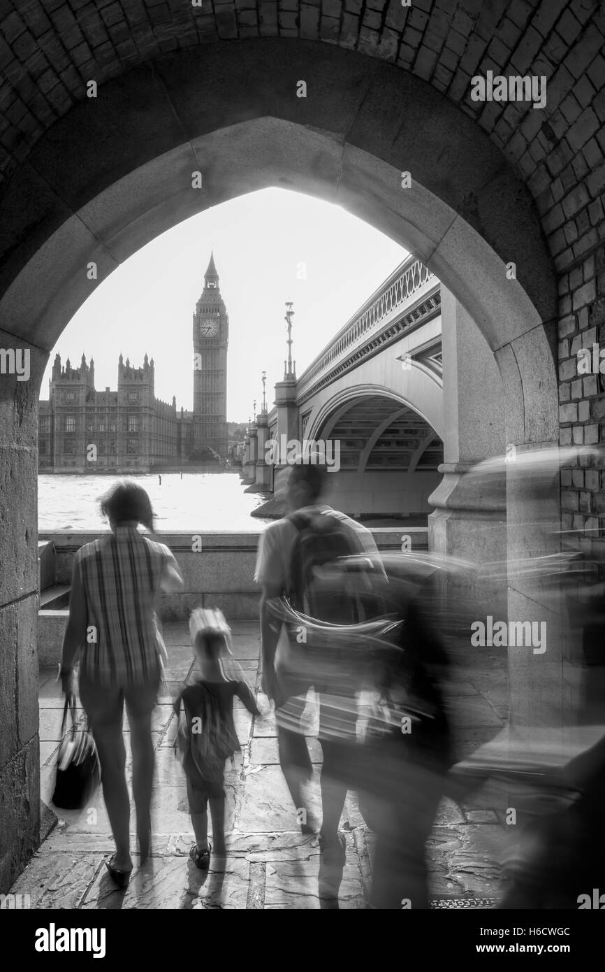 Big ben and child Black and White Stock Photos & Images - Alamy