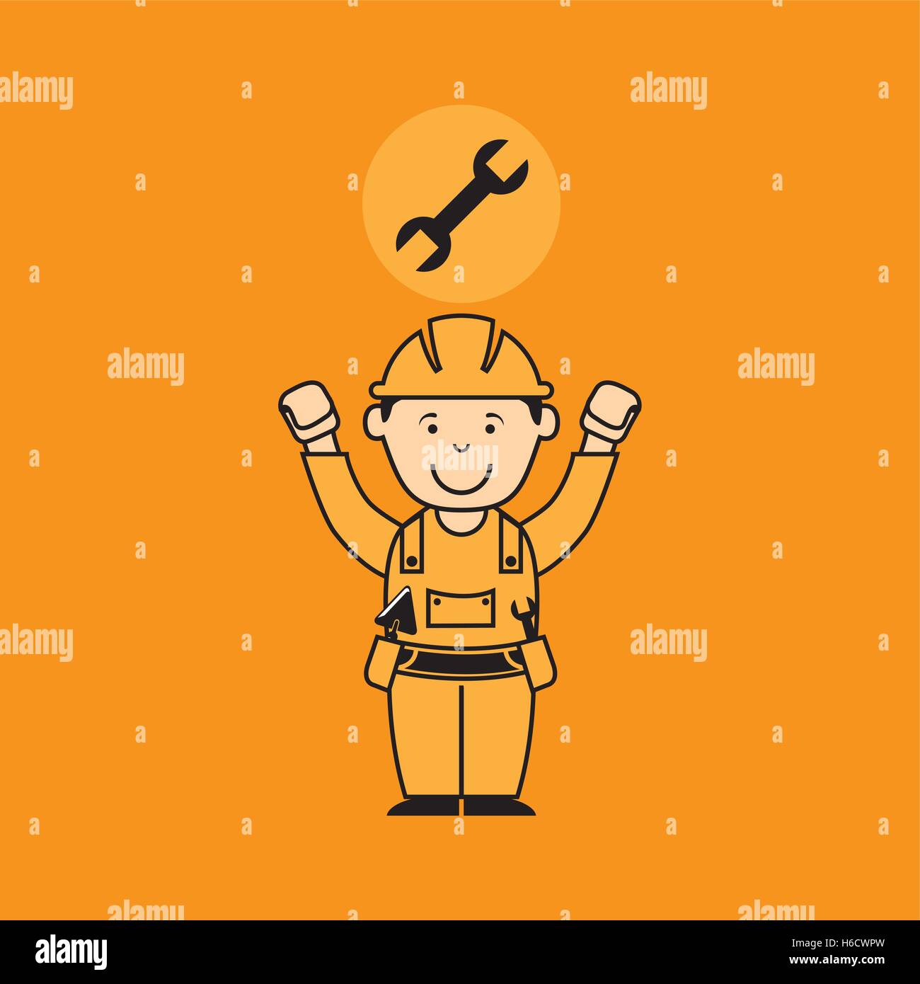 Carpenter avatar icon builder handyman hi-res stock photography and ...