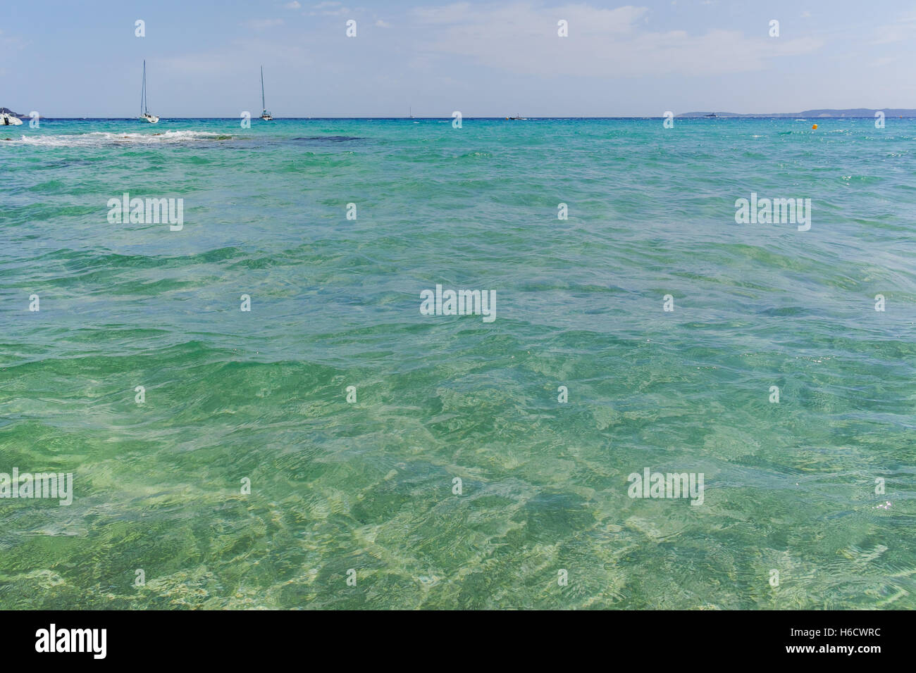 Blue clear sea swim water Le Lavandou - vacation destination in France ...