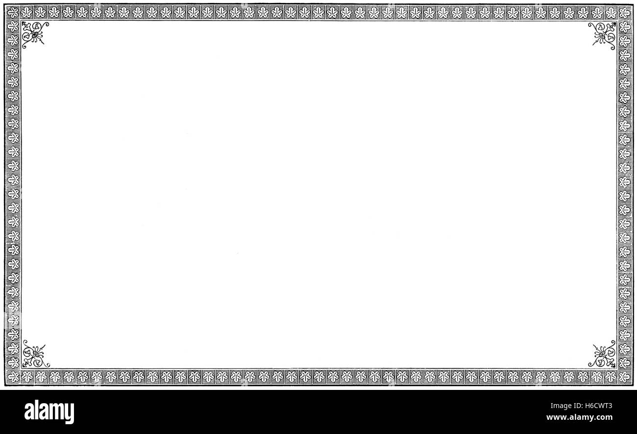 Old aged grungy vintage book vignette, isolated paper sheet page black ...