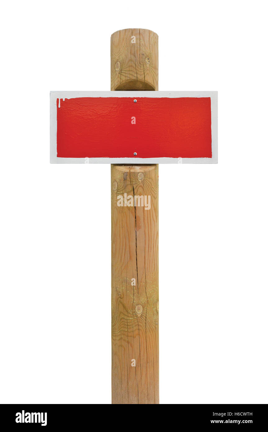 Red painted prohibition warning sign board horizontal metal signage ...