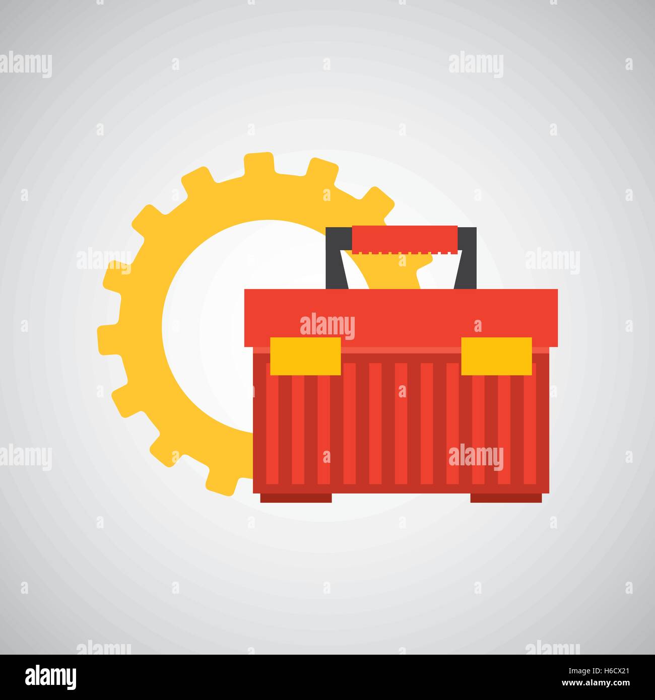 Red metal toolbox Stock Vector Images - Alamy
