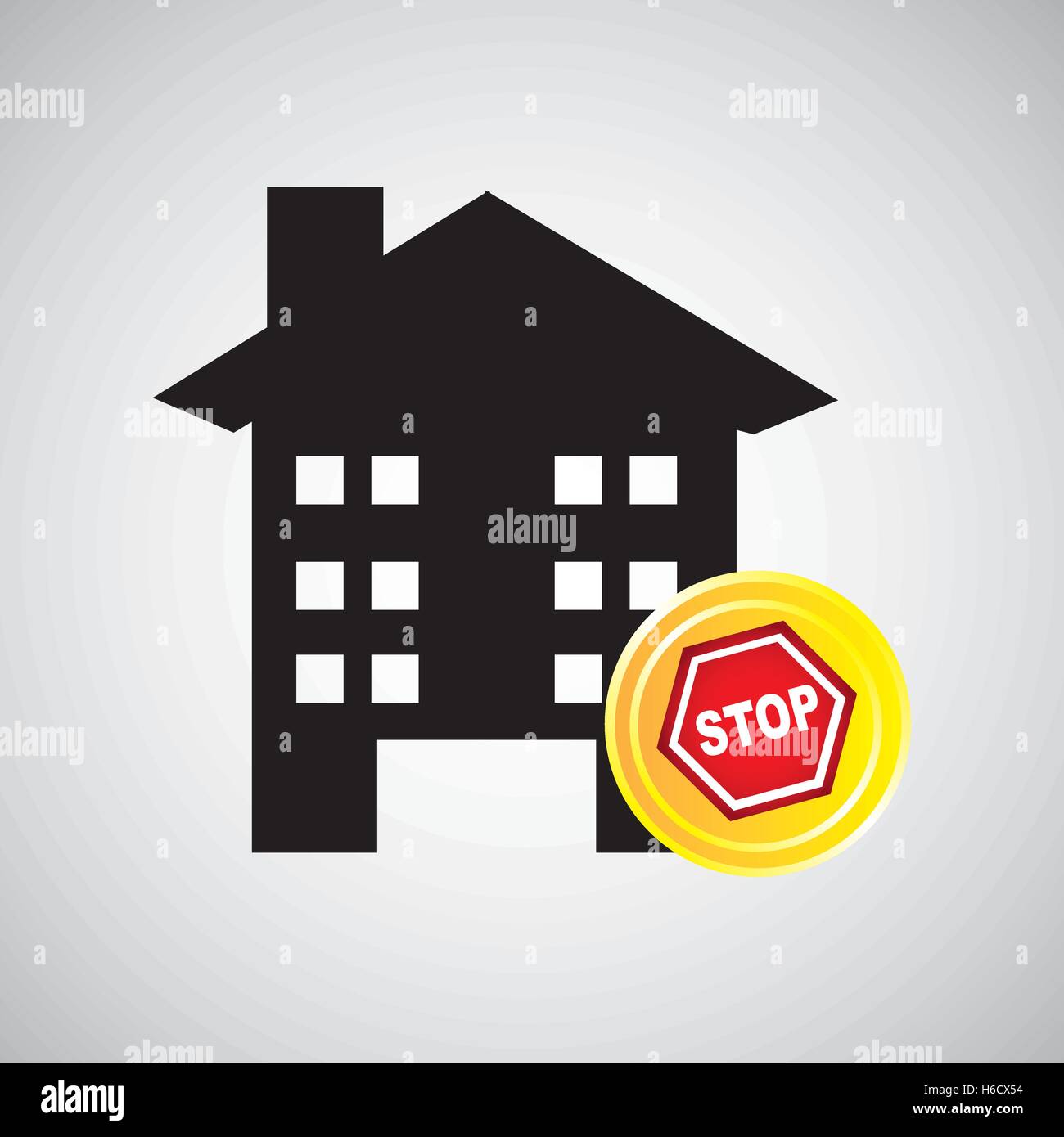 construction stop warning icon graphic vector illustration eps 10 Stock ...