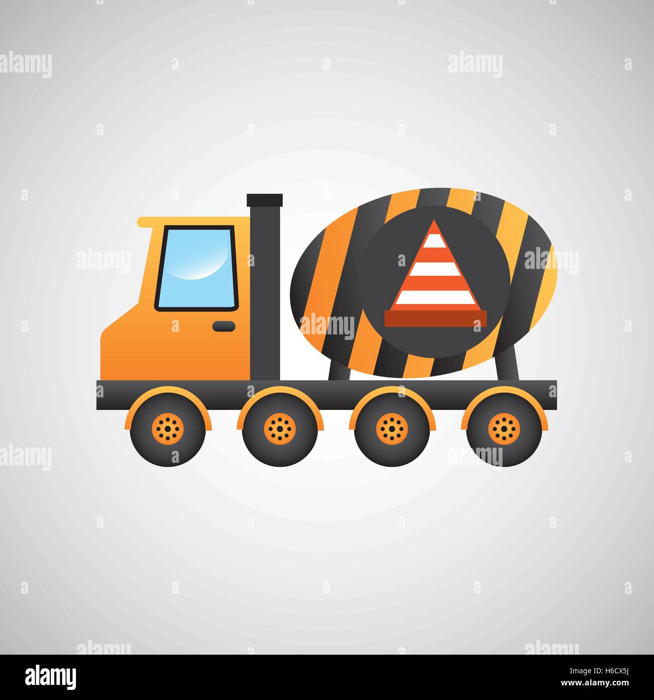 truck mixer concrete warning icon graphic vector illustration eps 10 ...