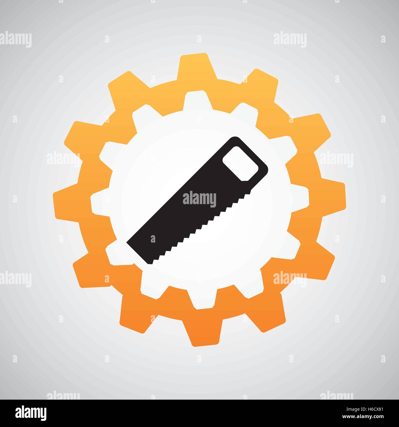 construction gear icon saw vector illustration eps10 Stock Vector Image ...