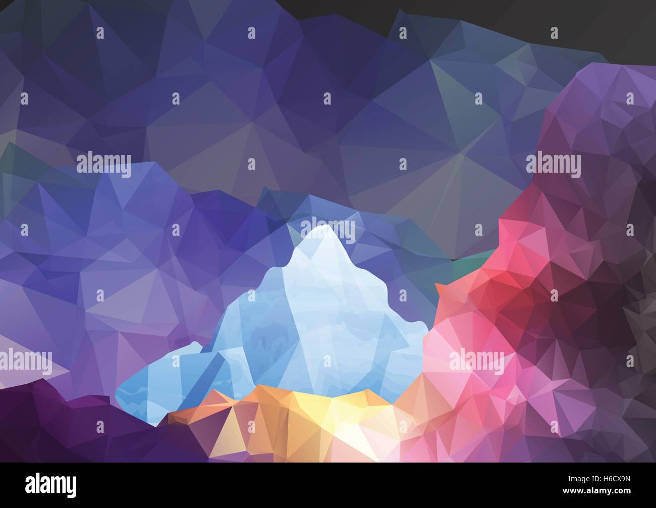 Geometric Mountain Background - Vector Illustration Stock Vector Image ...