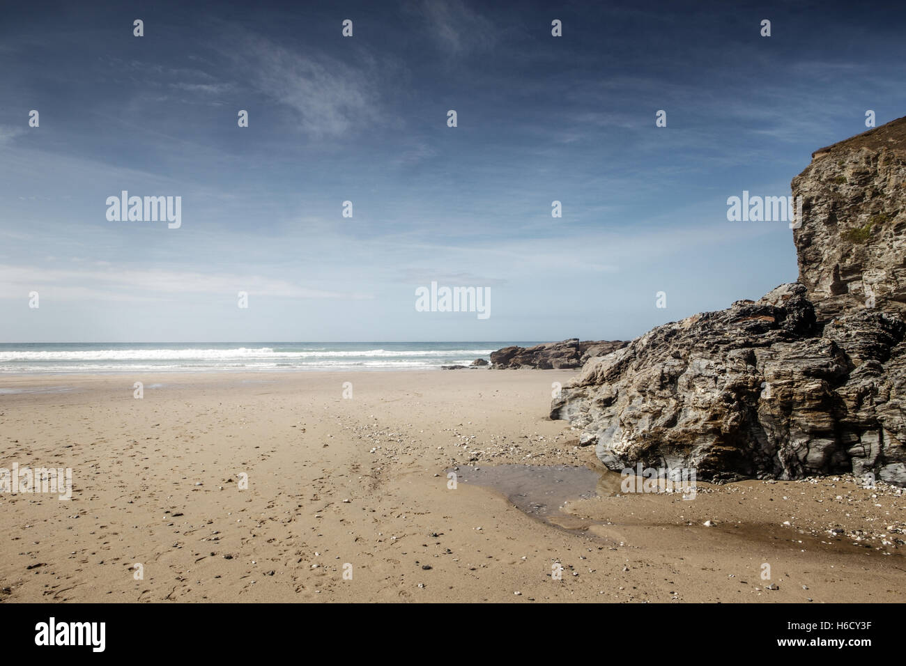 beach shot taken in Porthtowan cornwall, England Stock Photo - Alamy