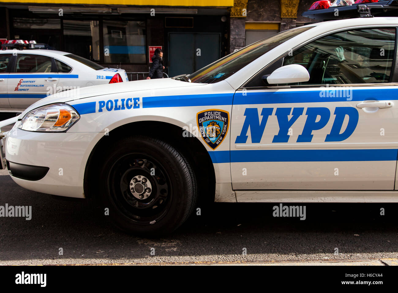 NYPD car on the street Stock Photo - Alamy