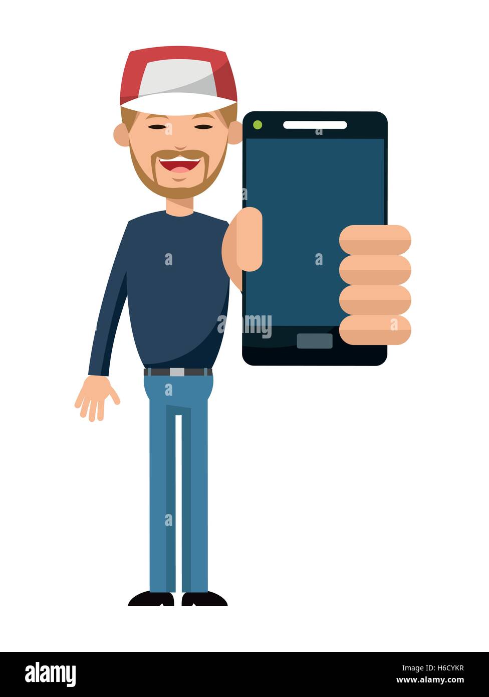 Mobile people cartoon design Stock Vector Image & Art - Alamy