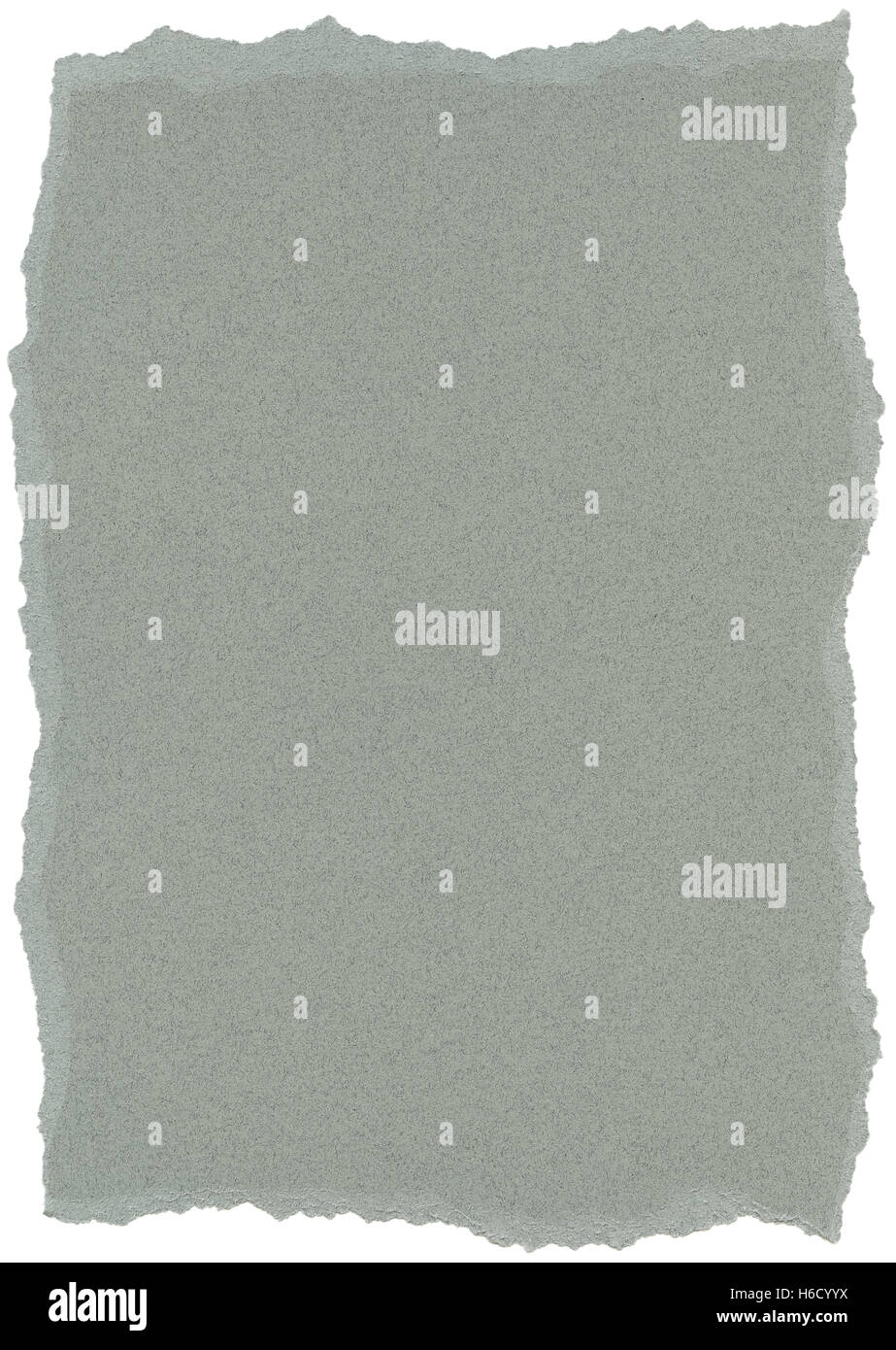 Texture of air greenish gray fiber paper with torn edges. Isolated on ...