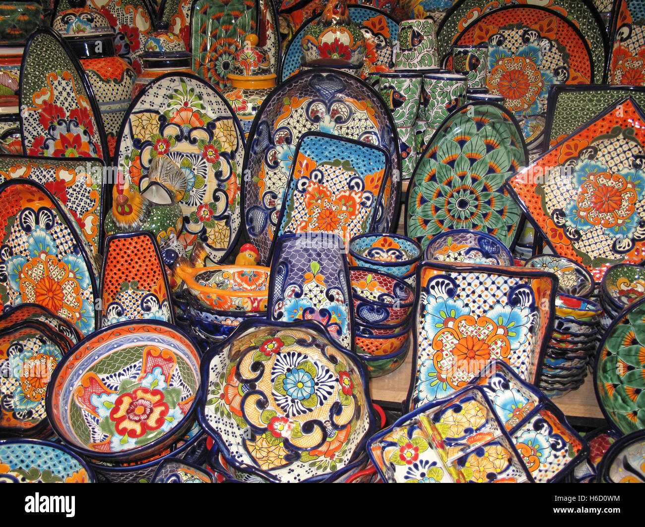 Art colorful plates traditional design Stock Photo - Alamy