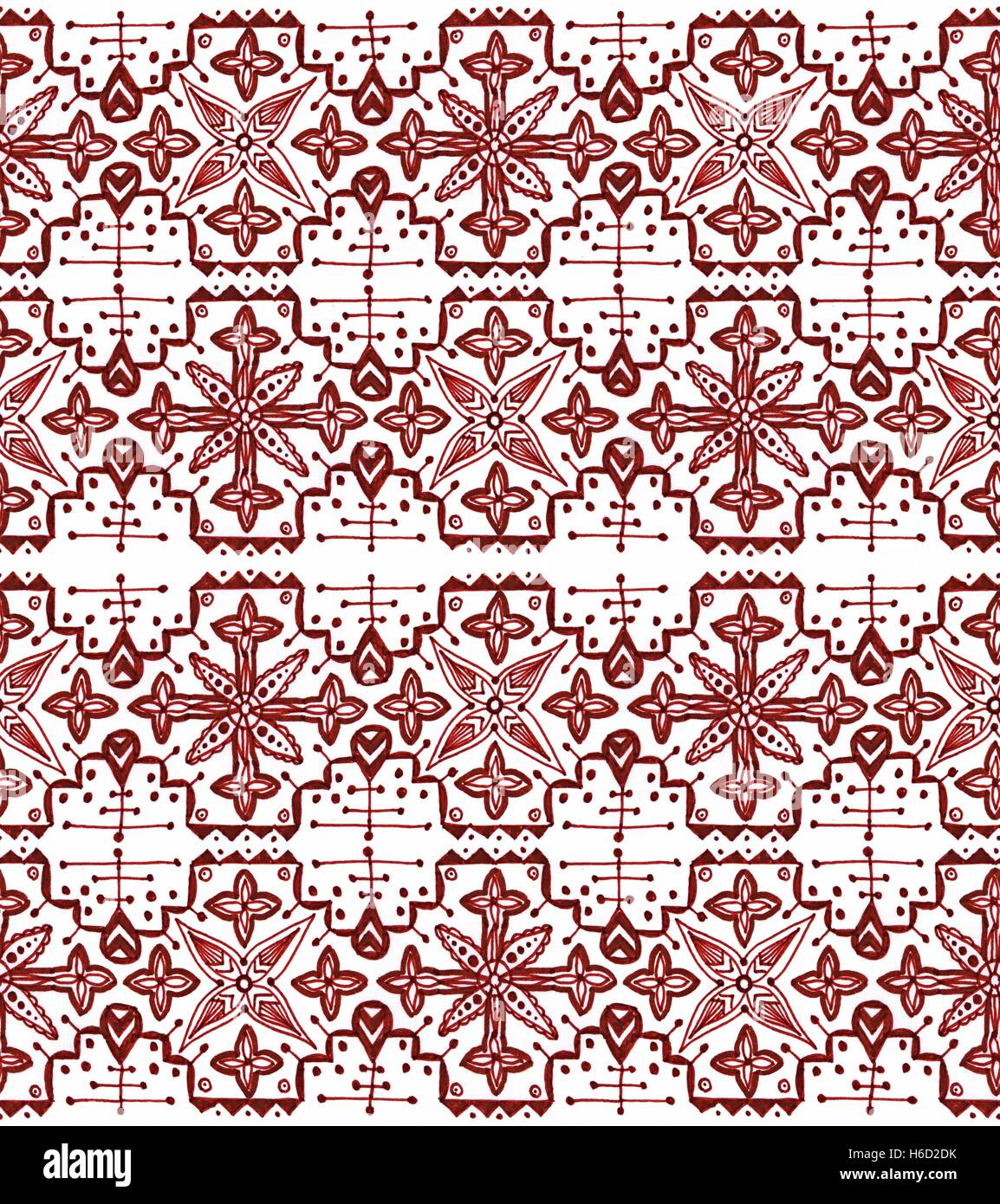 Ethnic seamless pattern. Boho sanguine ornament. Repeating background ...