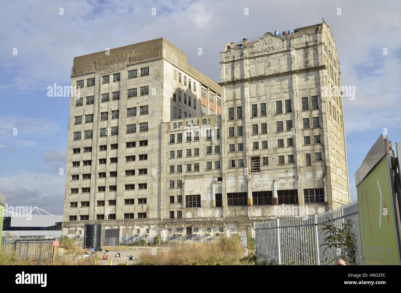 The derelict Millennium Mills, Silvertown, Royal Victoria Docks, London ...