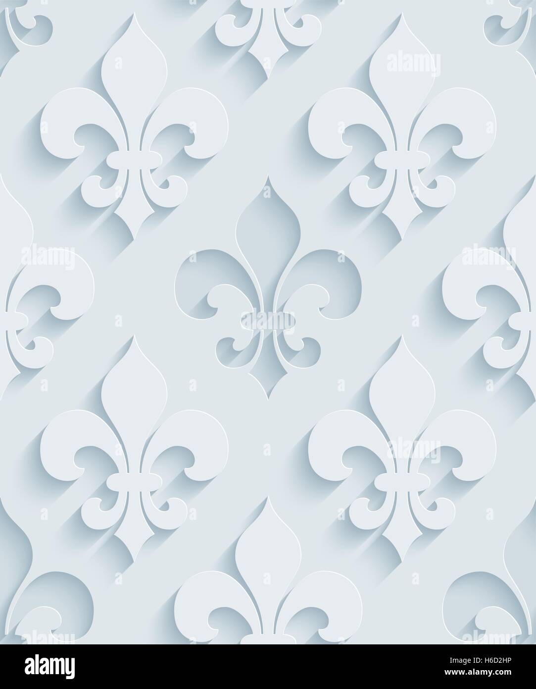 Neutral light gray seamless pattern with 3D effect. Tileable vector ...