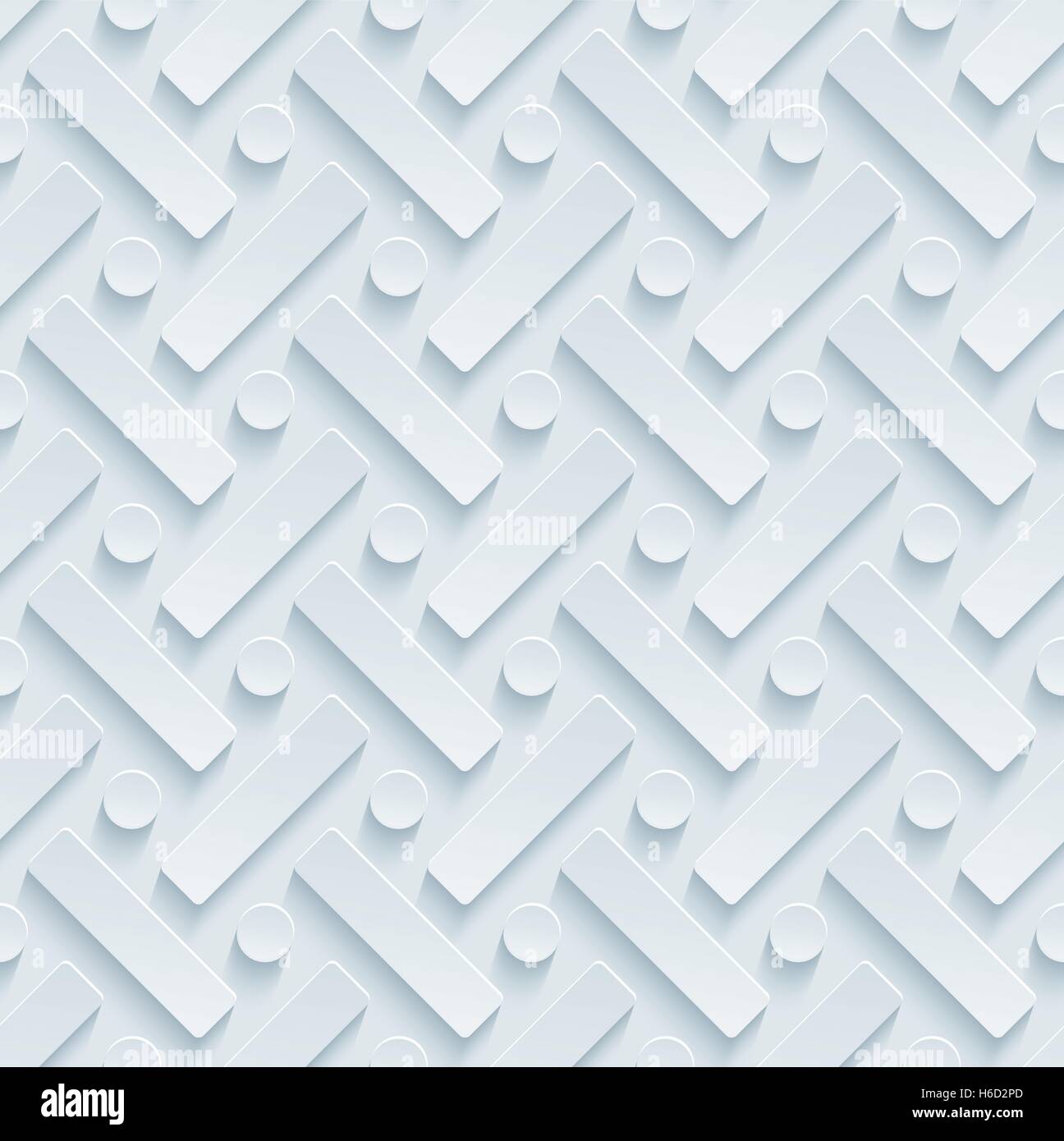 Neutral light gray seamless pattern with 3D effect. Tileable vector ...