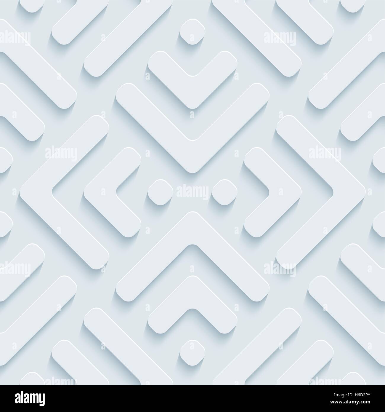 Neutral light gray seamless pattern with 3D effect. Tileable vector ...
