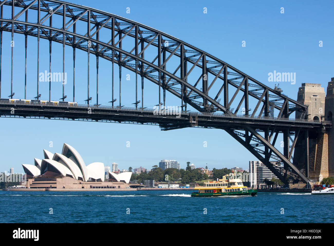 Sydney's icons, the harbour bridge, sydney opera house and a sydney ...