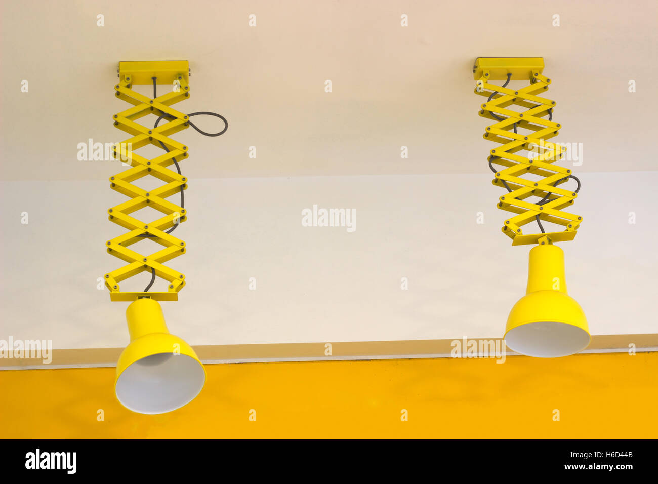 Yellow orange modern ceiling hi-res stock photography and images - Alamy