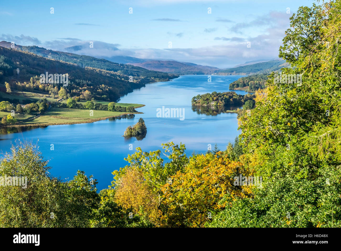 The Queen’s View in Highland Perthshire overlooks Loch Tummel and is ...