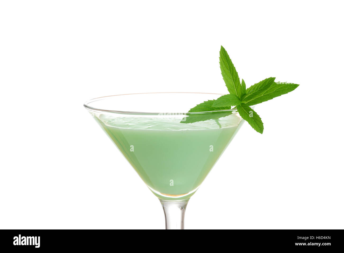 closeup isolated grasshopper cocktail with mint Stock Photo - Alamy
