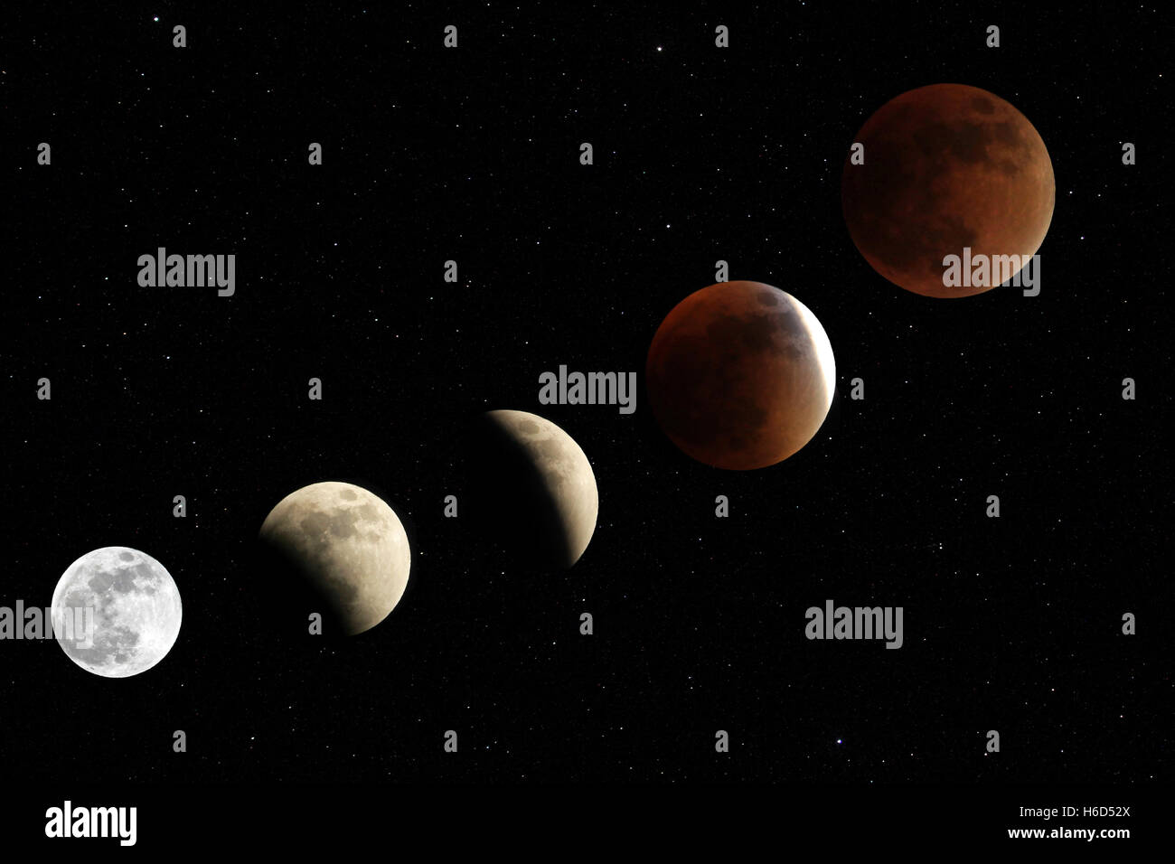 Total lunar eclipse 2015 Stock Photo - Alamy