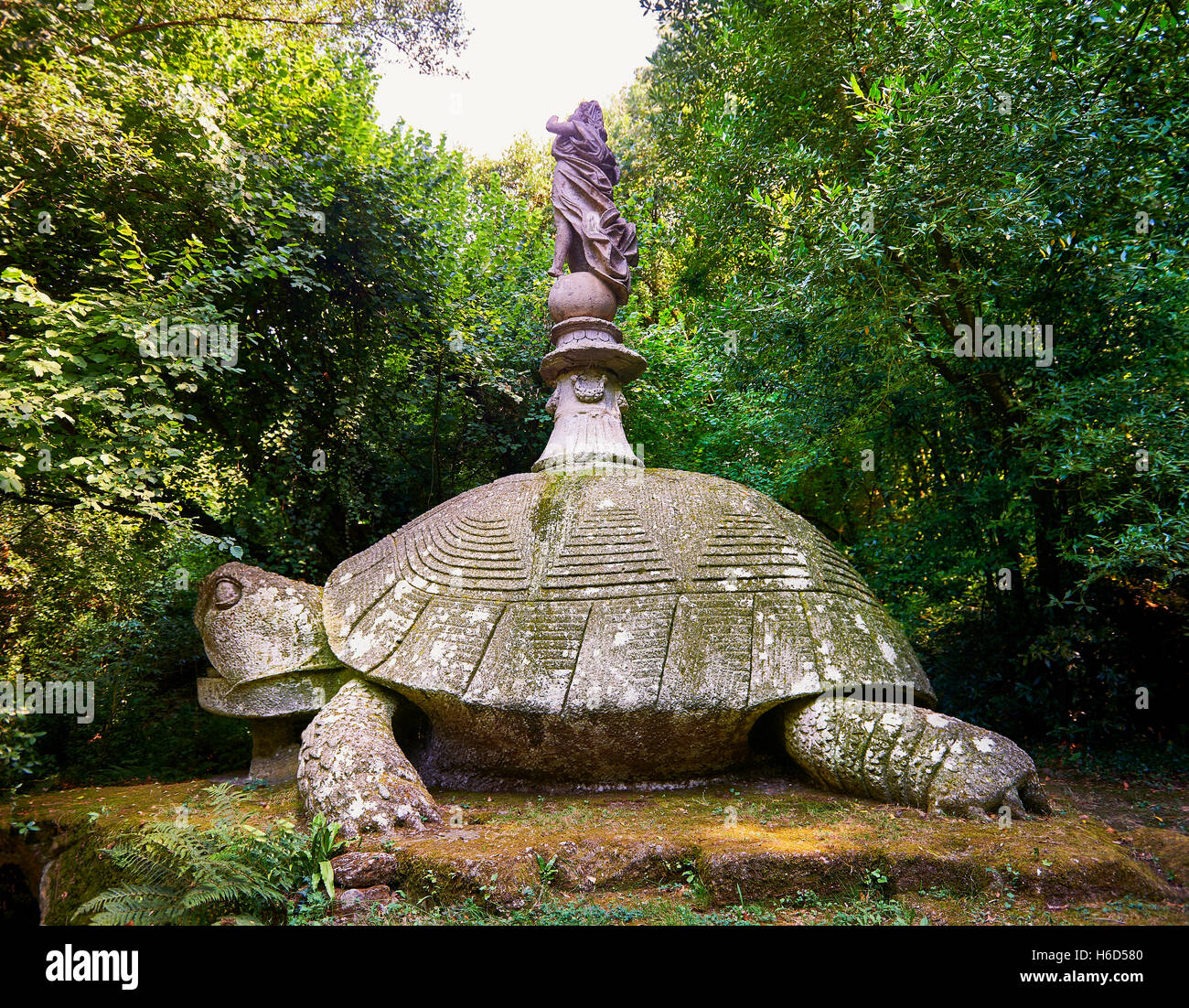 statue of a tortoise, and the goddess Aphrodite or Venus, park of ...