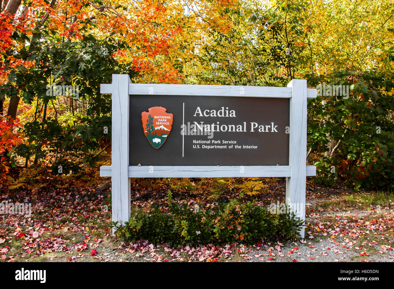 Acadia national park sign hi-res stock photography and images - Alamy