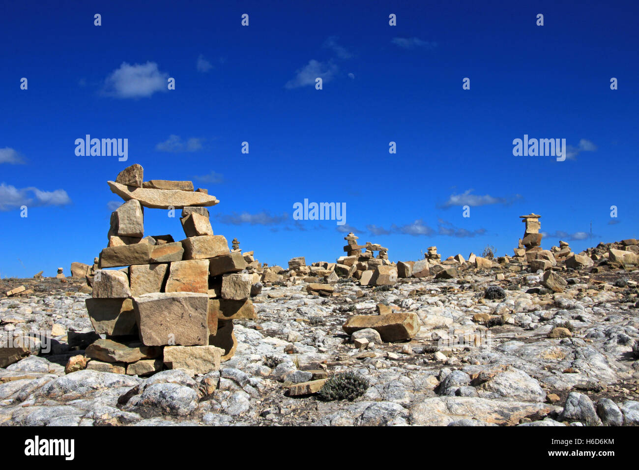 Chincana ruins at Island of the Sun, Titicaca lake, Bolivia Stock Photo ...