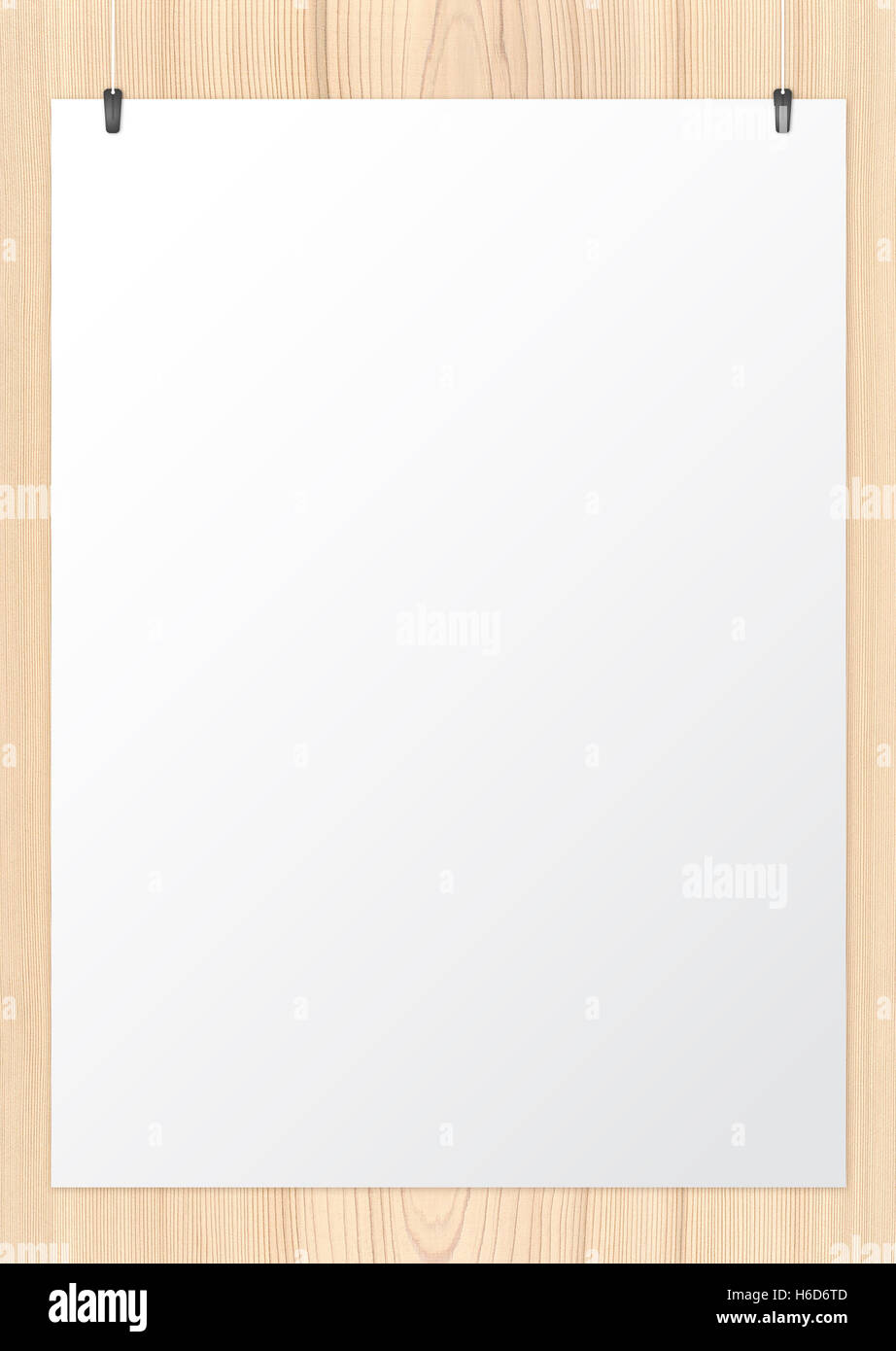 template presentation paper on wood background Stock Photo - Alamy