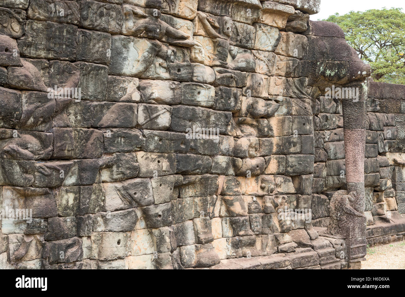 Elephant Terrace bas-relief hunting scenes, Elephant Terrace, bas ...