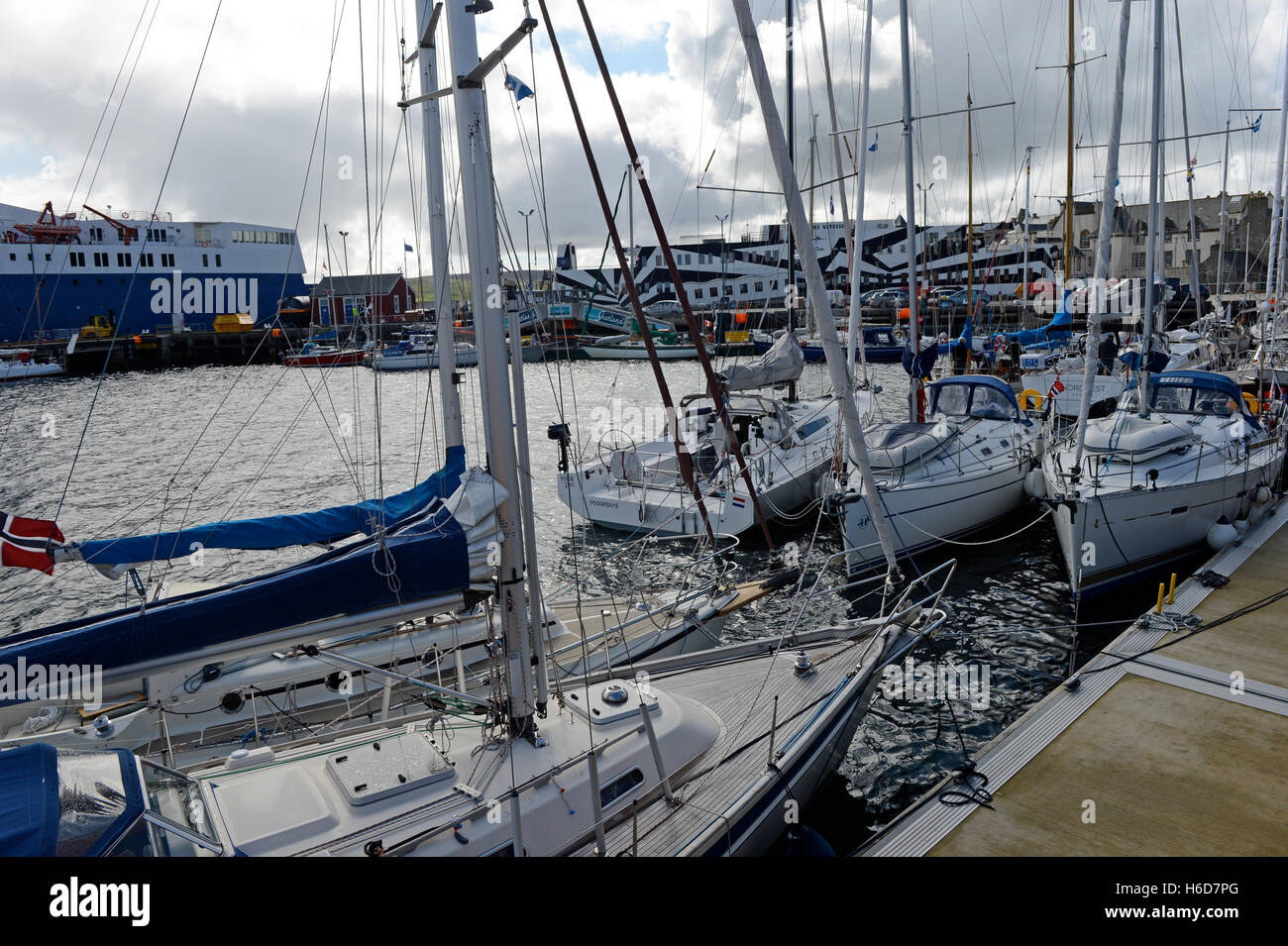 Lerwick harbour the main port for the Shetland Islands Scotalnd Stock ...