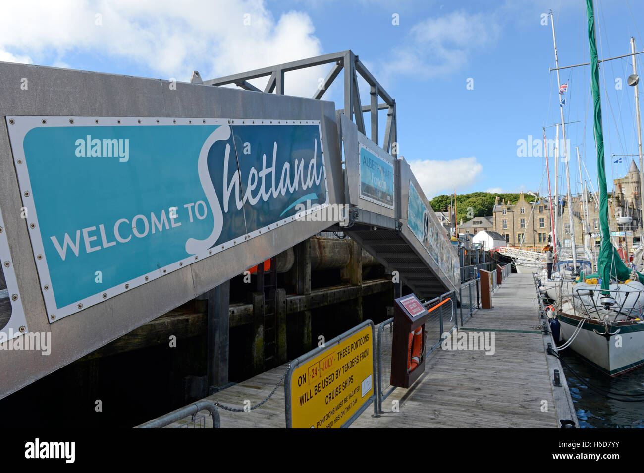 Lerwick harbour the main port for the Shetland Islands Scotalnd Stock ...