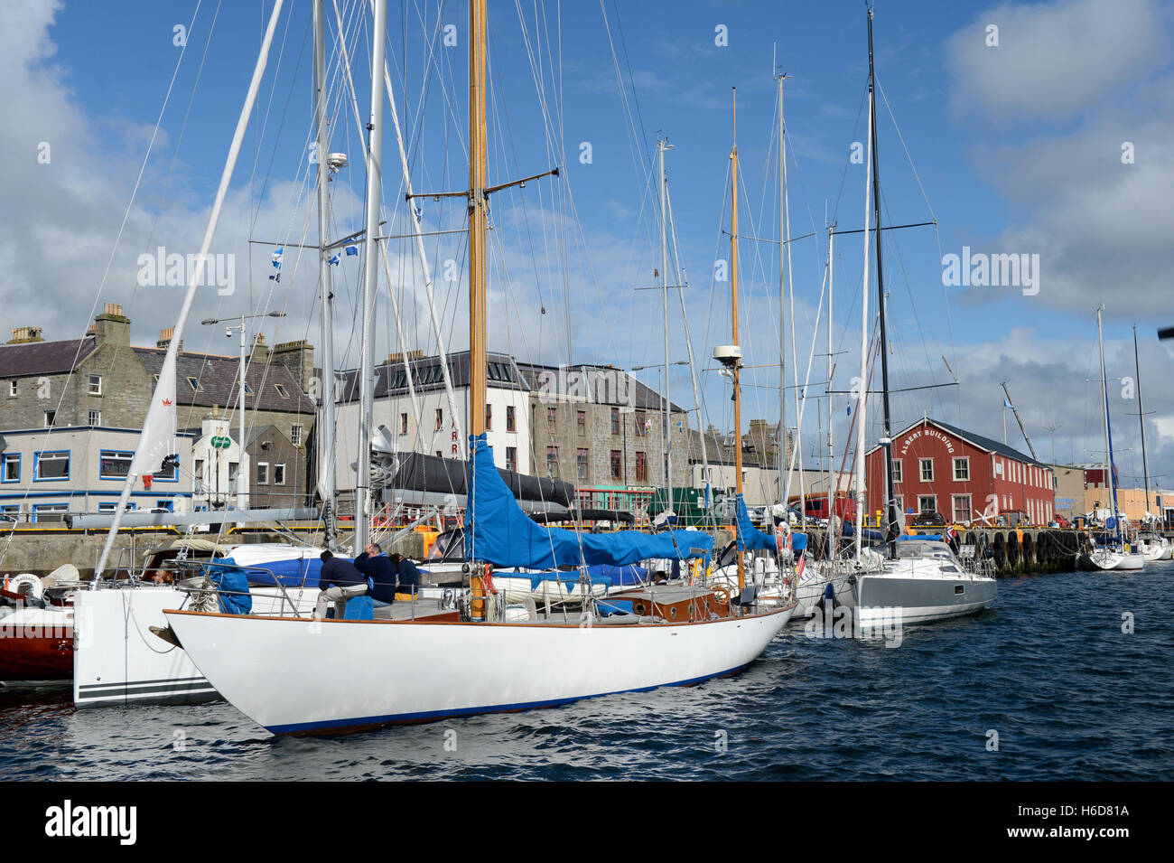 Lerwick harbour the main port for the Shetland Islands Scotalnd Stock ...